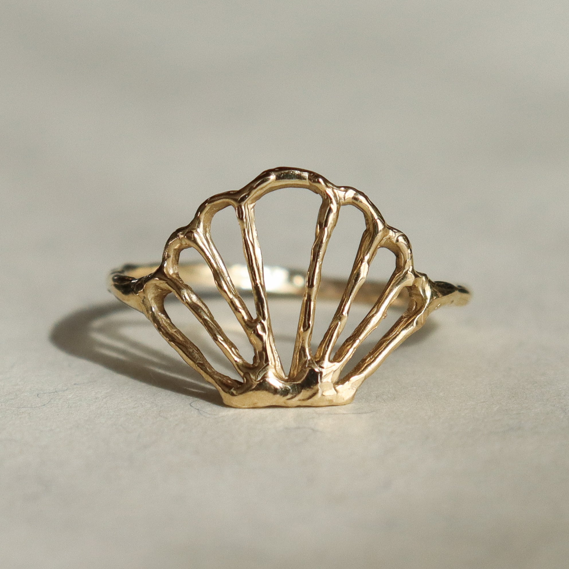 The Spirit of the Sea | 14k Gold Scallop Shell Ring – From Isla