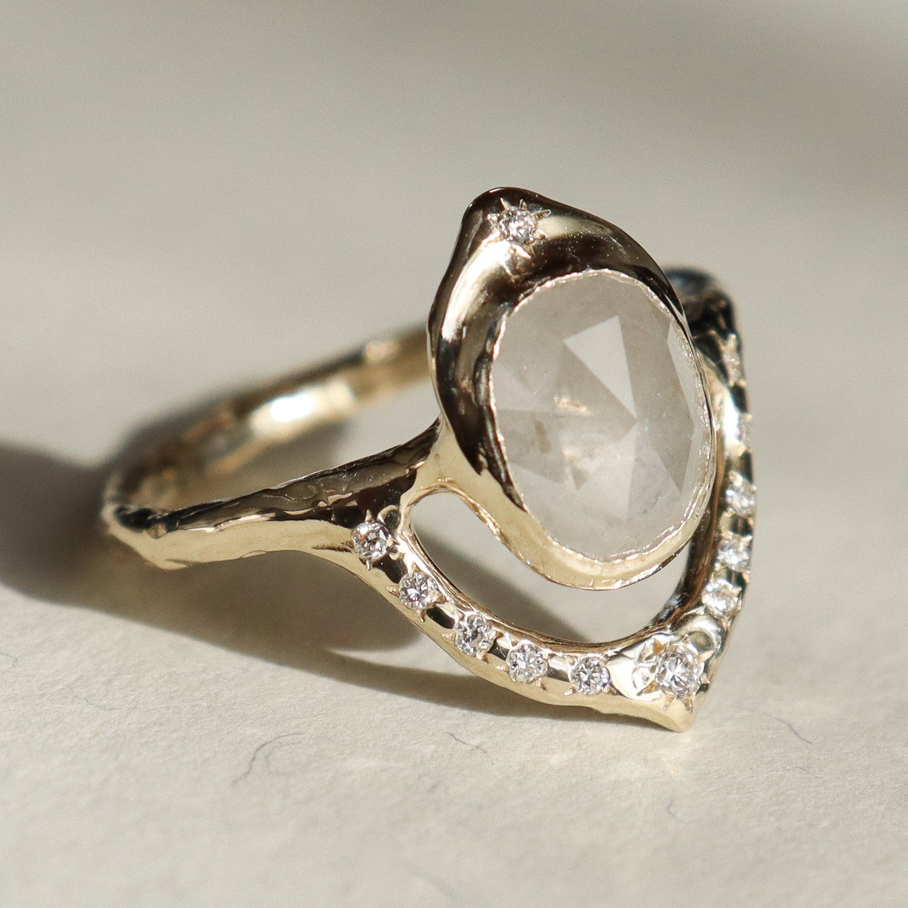 Custom Icy Diamond Starfall Engagement Ring – From Isla