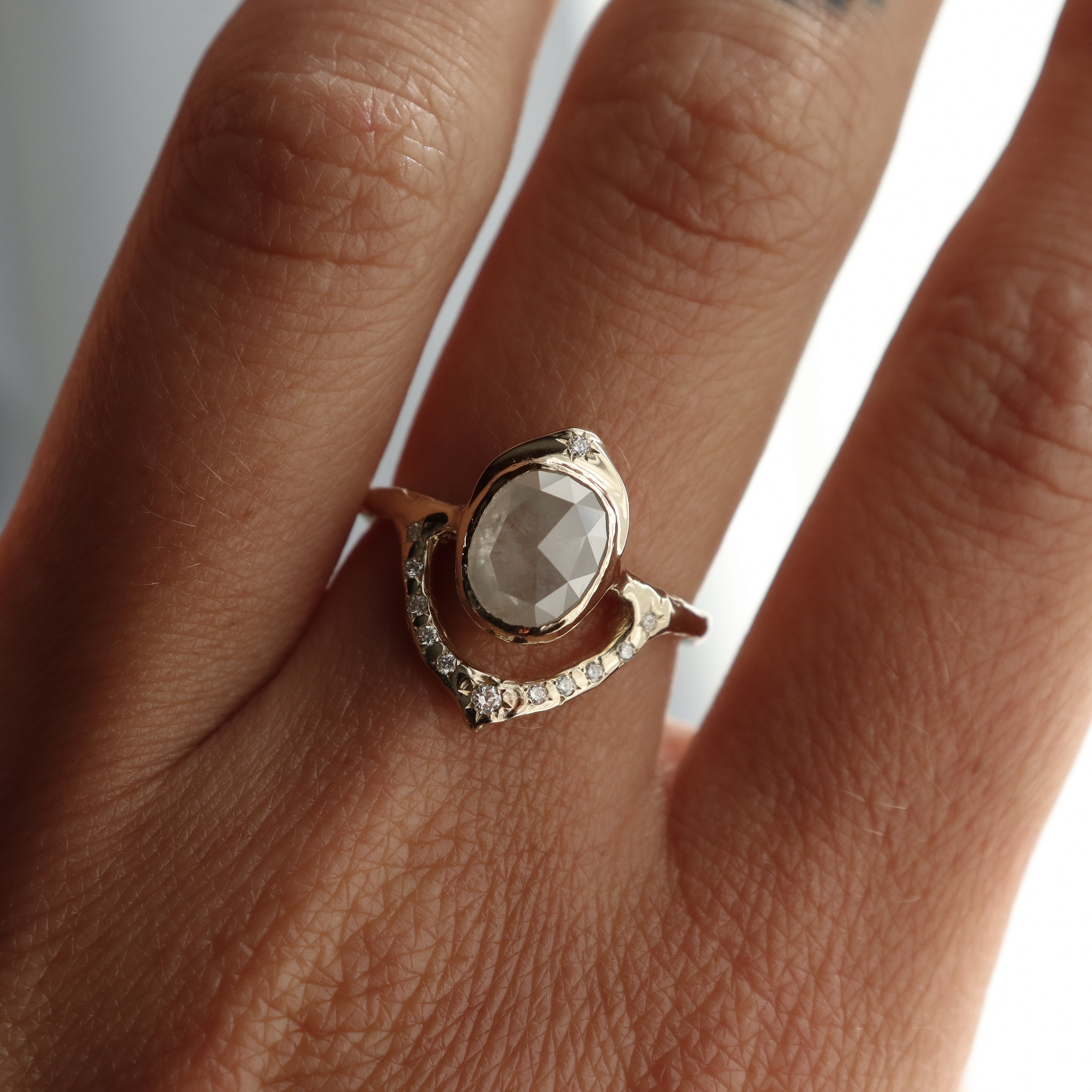 Custom Icy Diamond Starfall Engagement Ring – From Isla