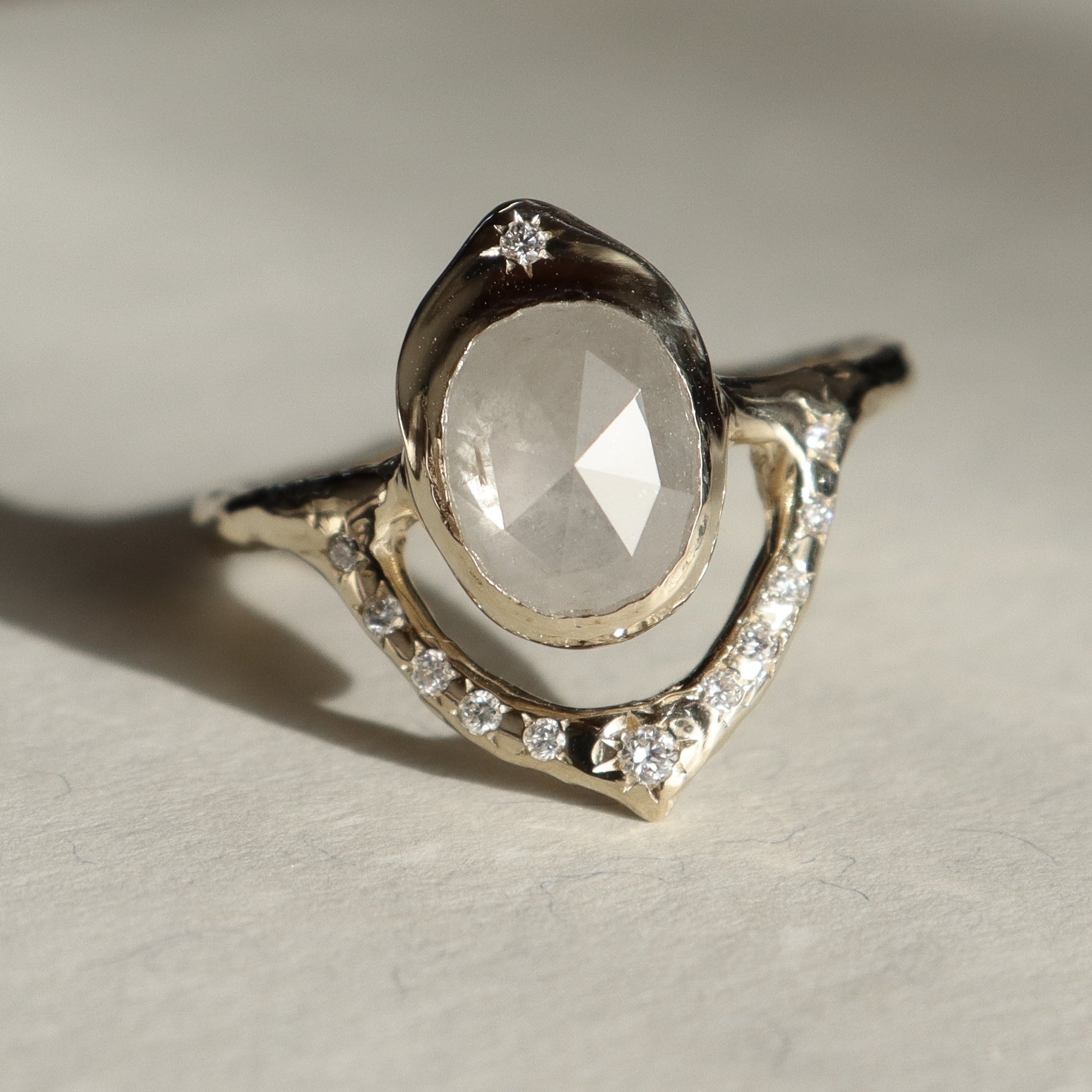 Custom Icy Diamond Starfall Engagement Ring – From Isla