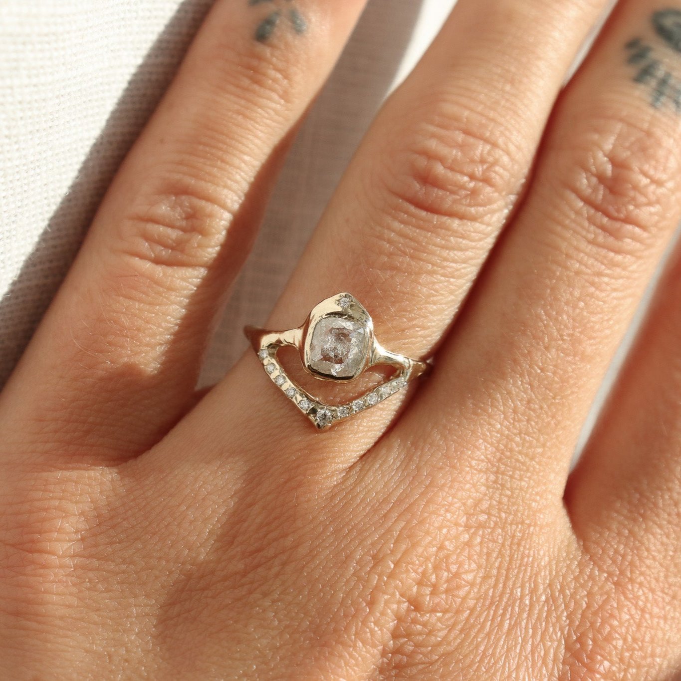 Starfall | Salt and Pepper Diamond, Diamonds, 14k Gold – From Isla
