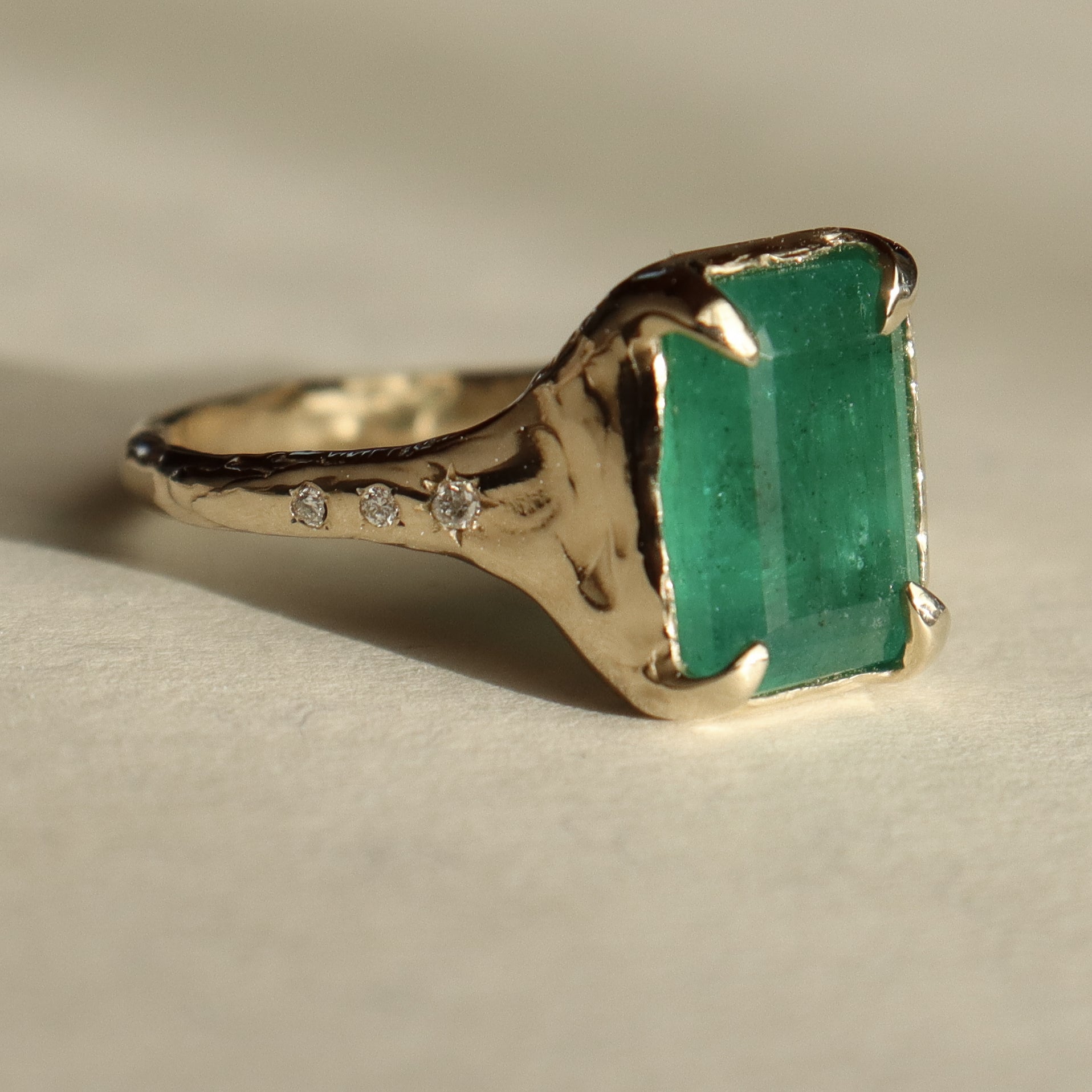 Custom Emerald Engagement Ring – From Isla