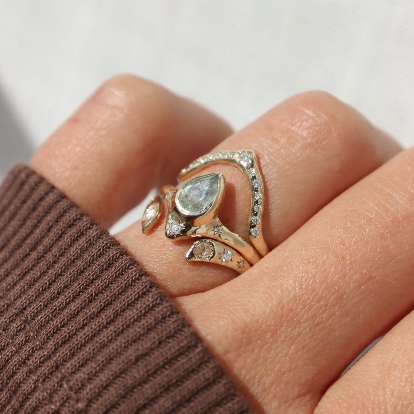 The Summit Band | Diamonds, 14k gold – From Isla