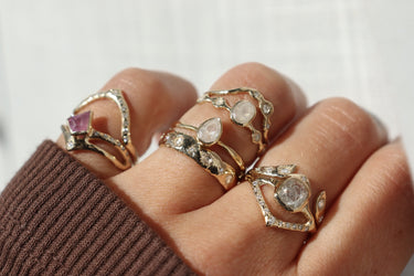 Starfall | Salt and Pepper Diamond, Diamonds, 14k Gold – From Isla