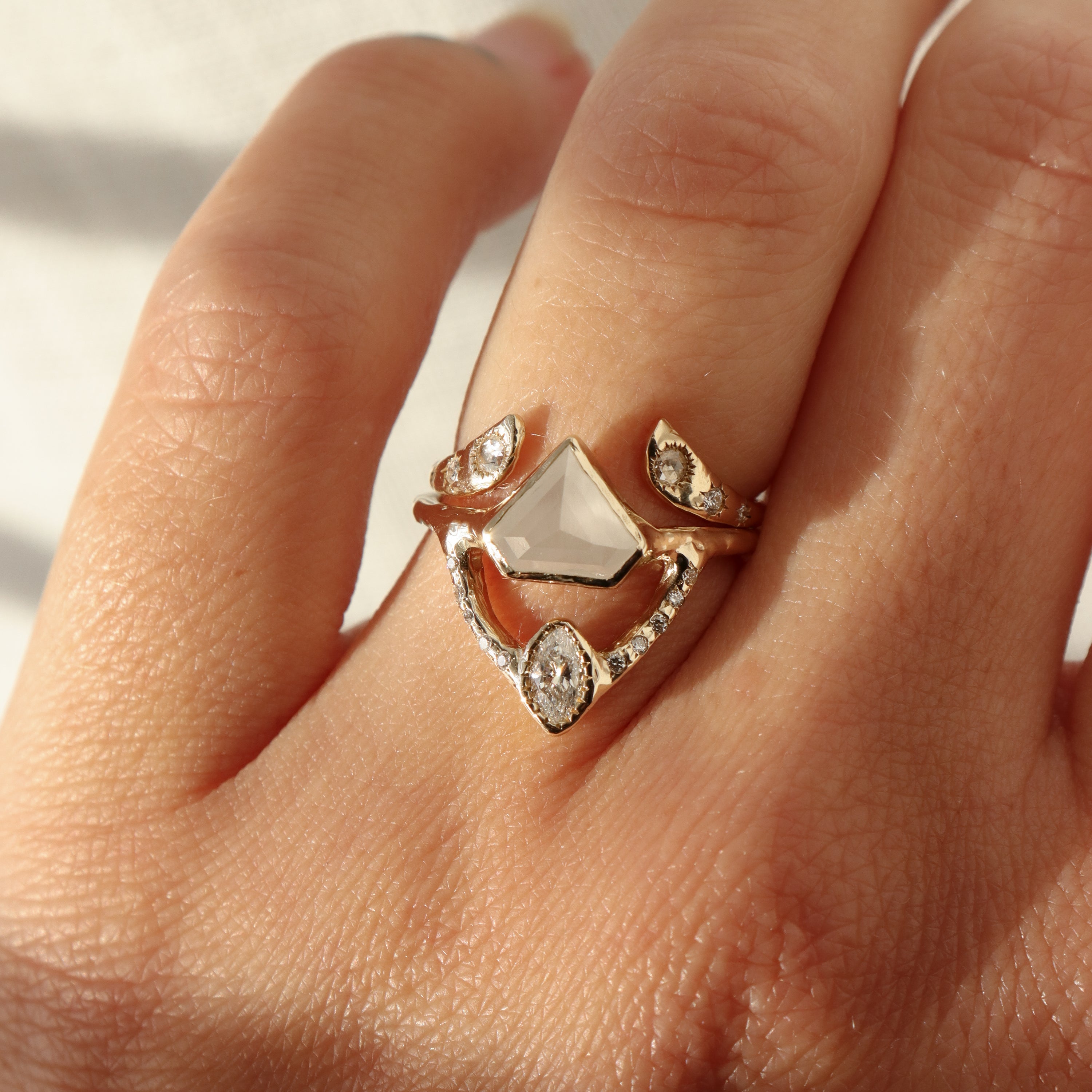 Reflections Ring | Icy Diamond, Diamonds, 14k Gold – From Isla
