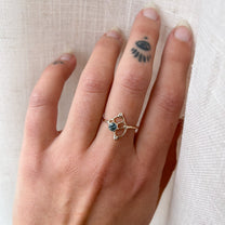 Custom Sacred Sea Ring with Sapphire and Diamonds – From Isla