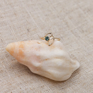 Custom Sacred Sea Ring with Sapphire and Diamonds – From Isla
